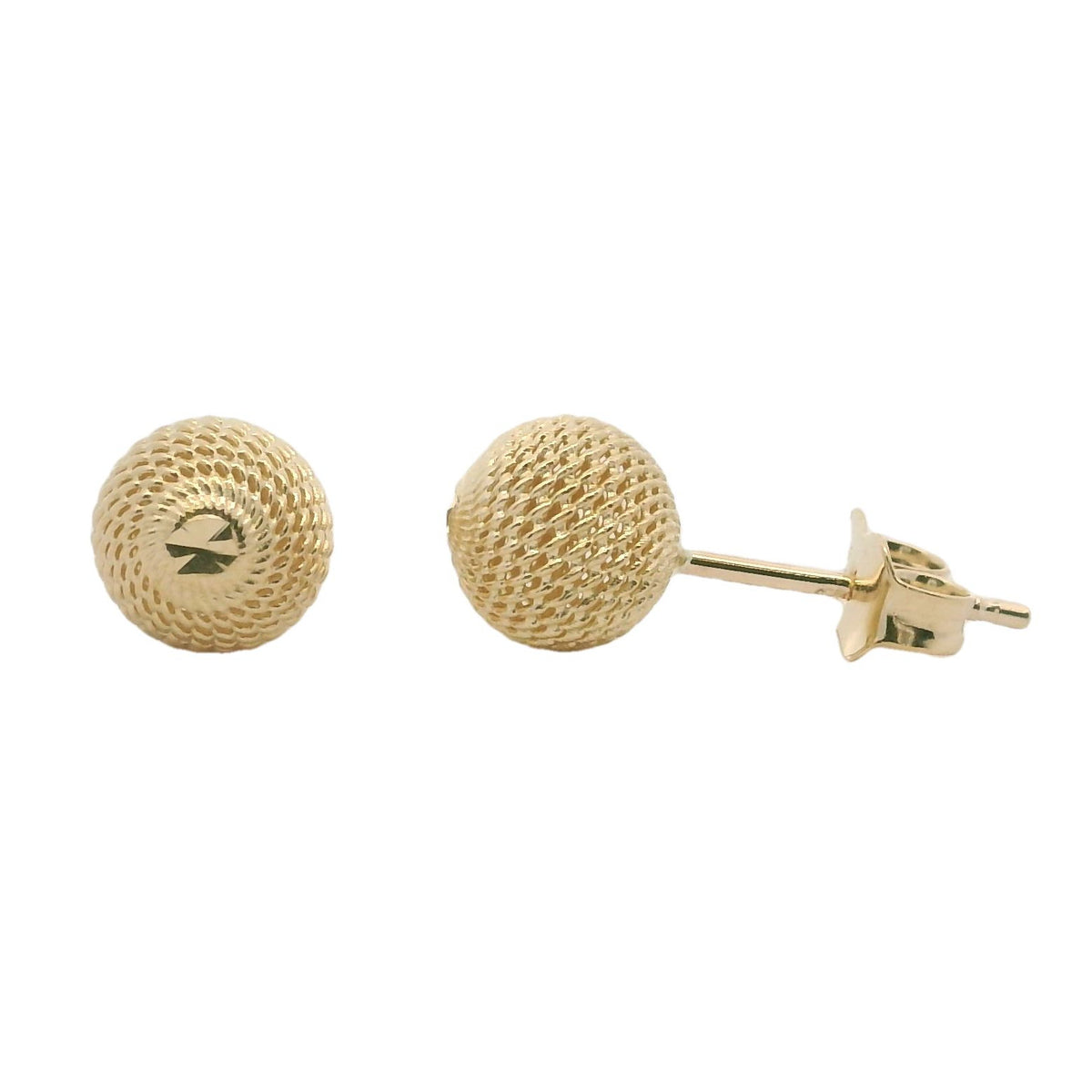 Textured Gold Ball Studs – House of Bond
