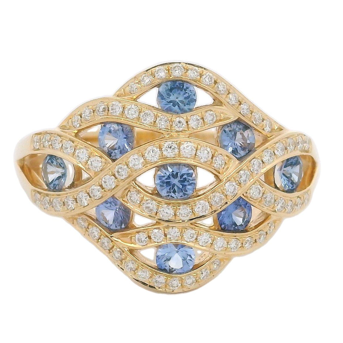 Fancy Blue Sapphire and Diamond Ring 0.31ct TW – House of Bond